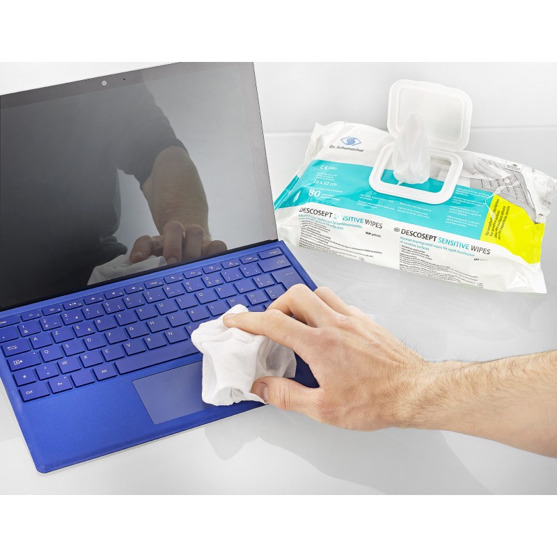 6X 100 Lingettes pré-imbibées DESCOSEPT SENSITIVE WIPES