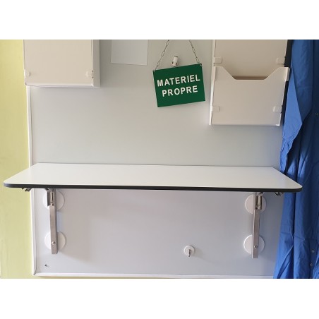 Tablette mural rabattable ou fixe sur aimants